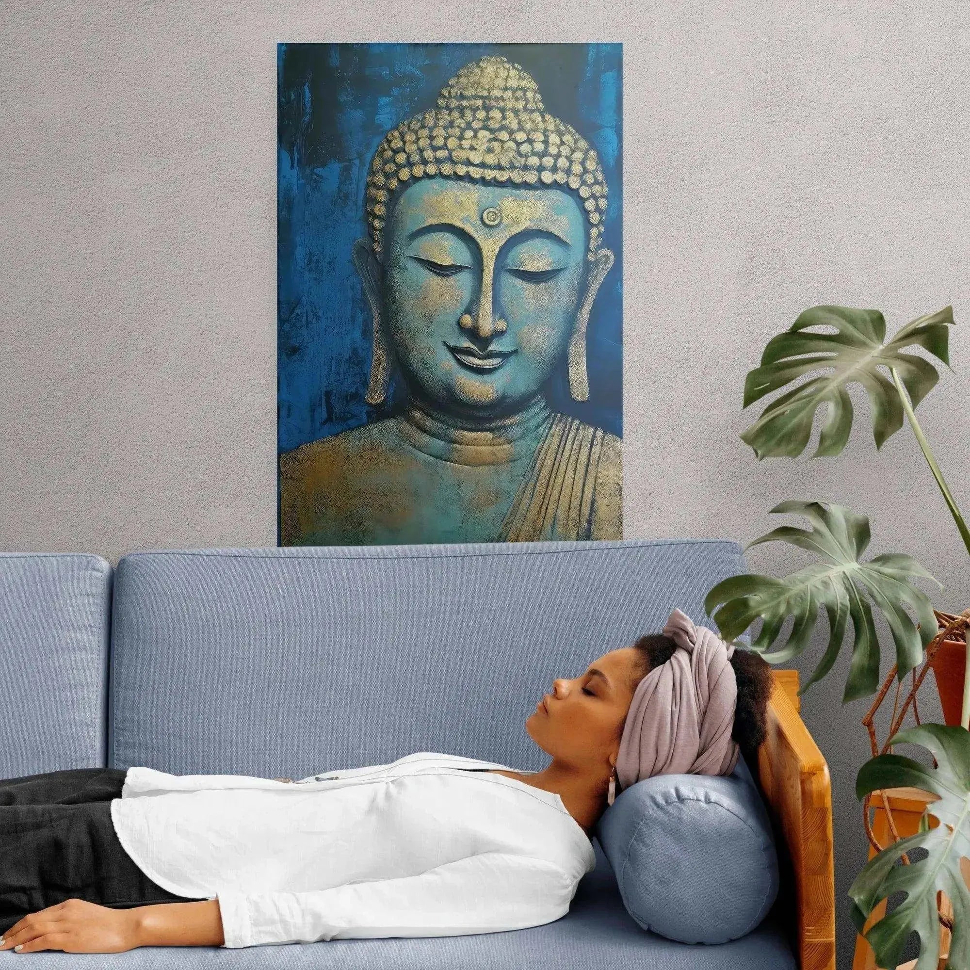 Chill Buddha Vibes 24x30 Poster-Oklahoma's Own Abstract Buddha Head Art ...
