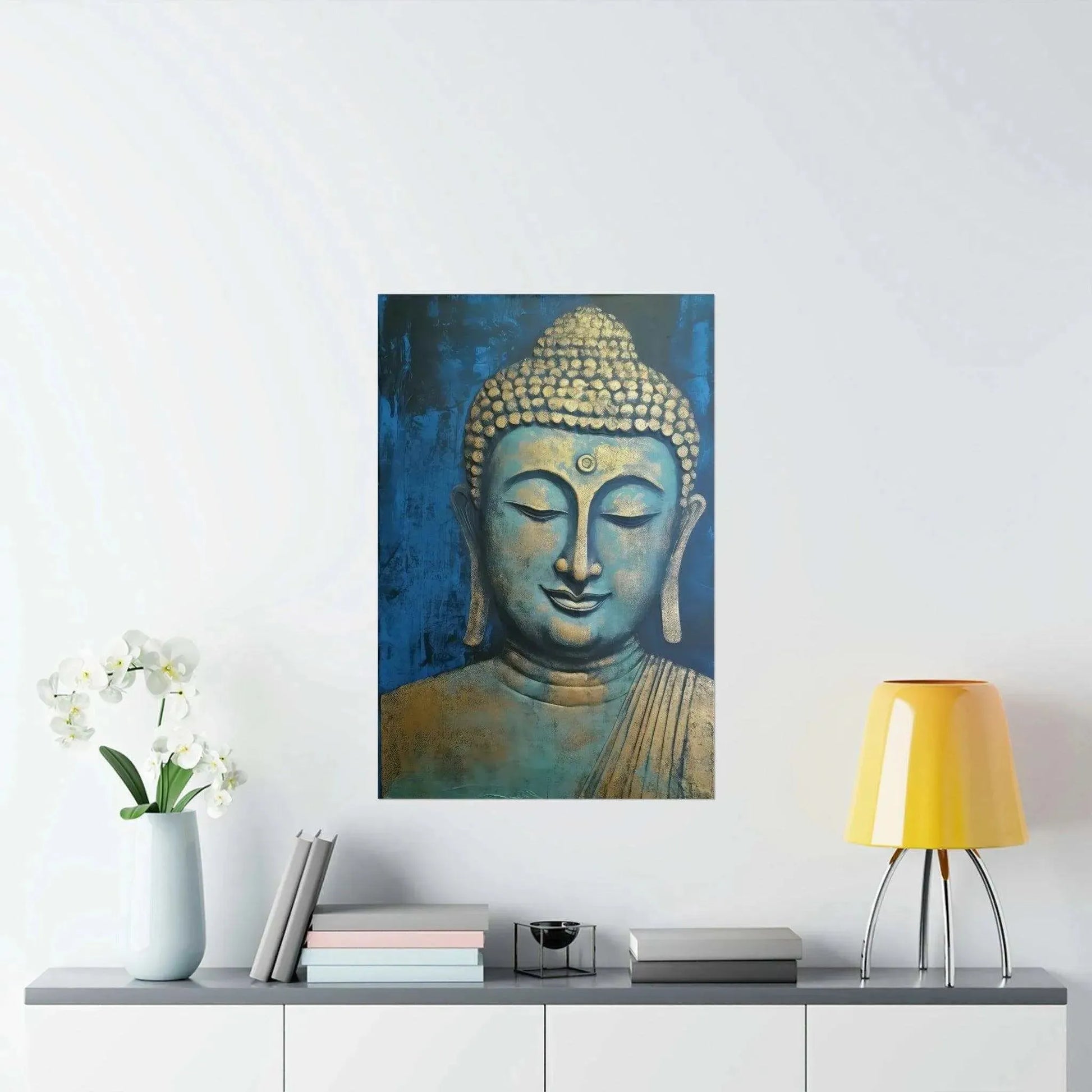 Chill Buddha Vibes 24x30 Poster-Oklahoma's Own Abstract Buddha Head Art ...