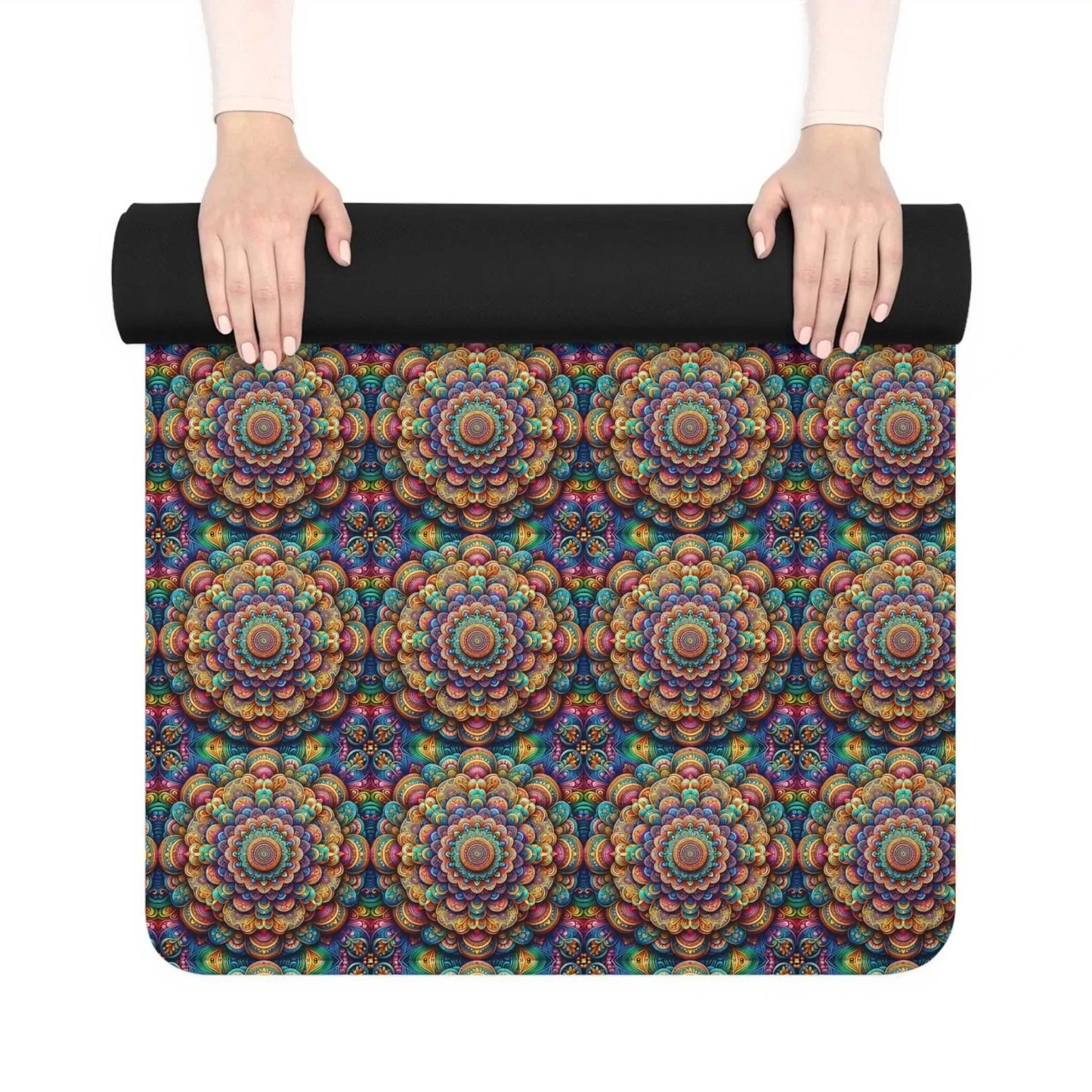 Cosmic Bloom Mandala Yoga Mat 🌌🌸 - Zenartbliss