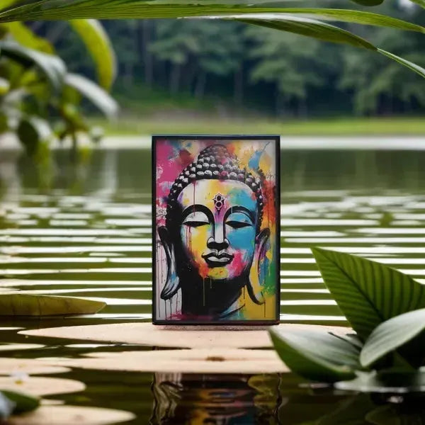 Graffiti-Inspired Buddha Painting – ZenArtBliss – Zenartbliss