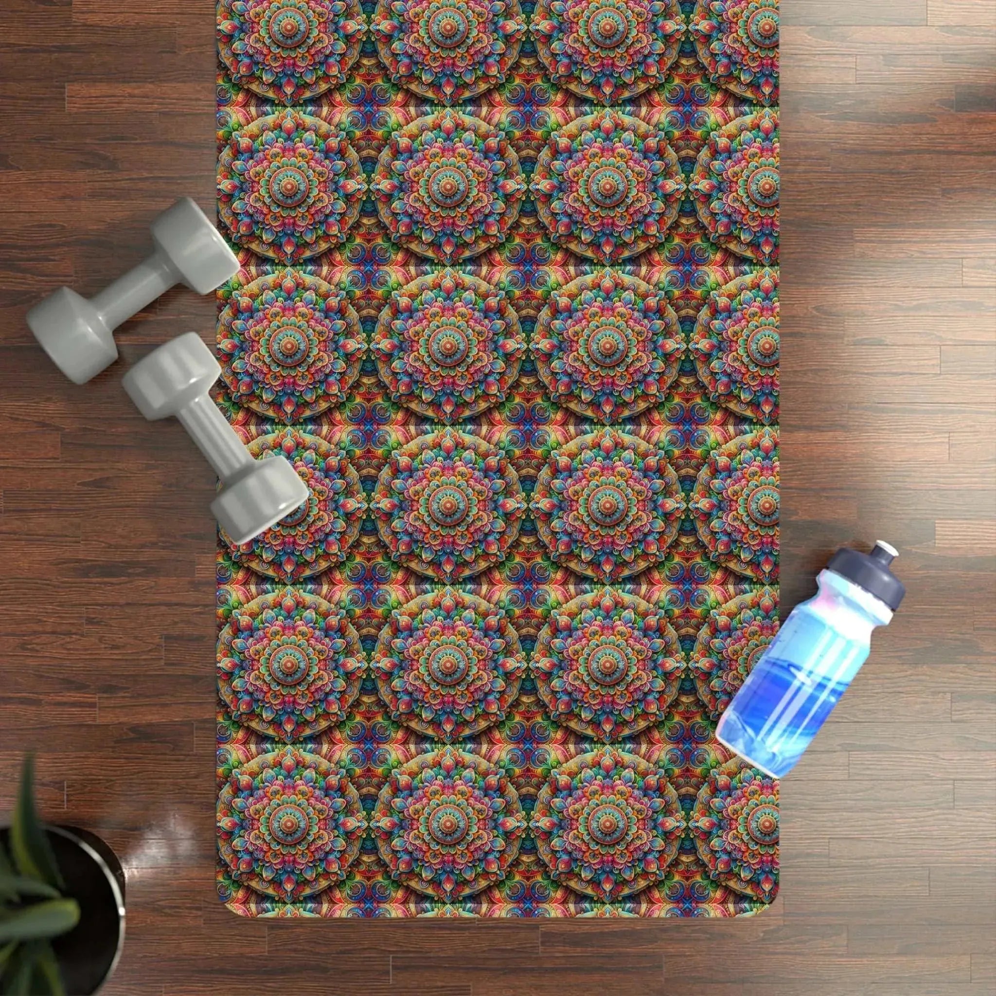 Rainbow Radiance Mandala Yoga Mat - Zenartbliss