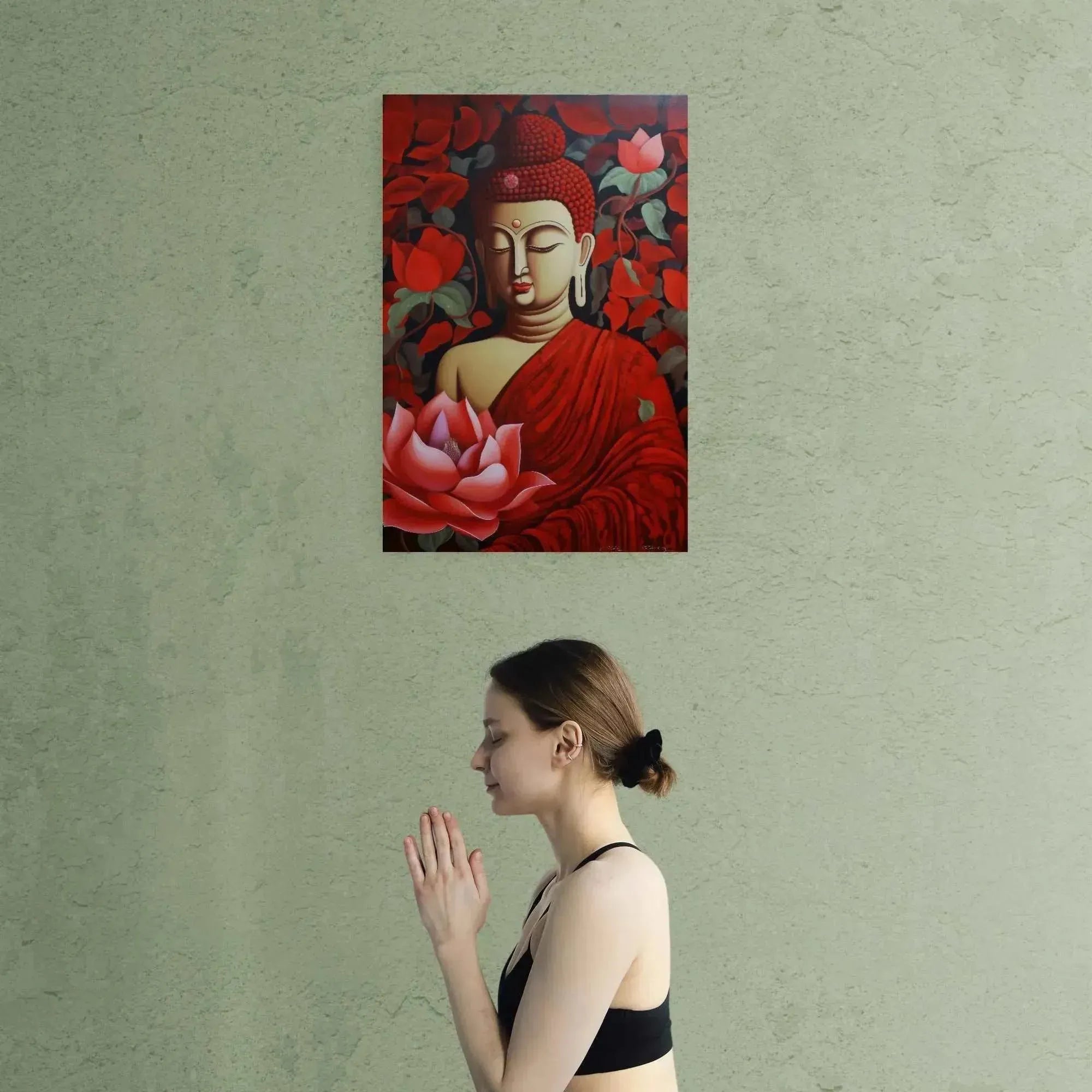 Red Buddha Painting - ZenArtBliss.com's Sitting Buddha Print Collectio ...