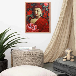 Red Buddha Painting - ZenArtBliss.com | Find Tranquility in a Sea of ...