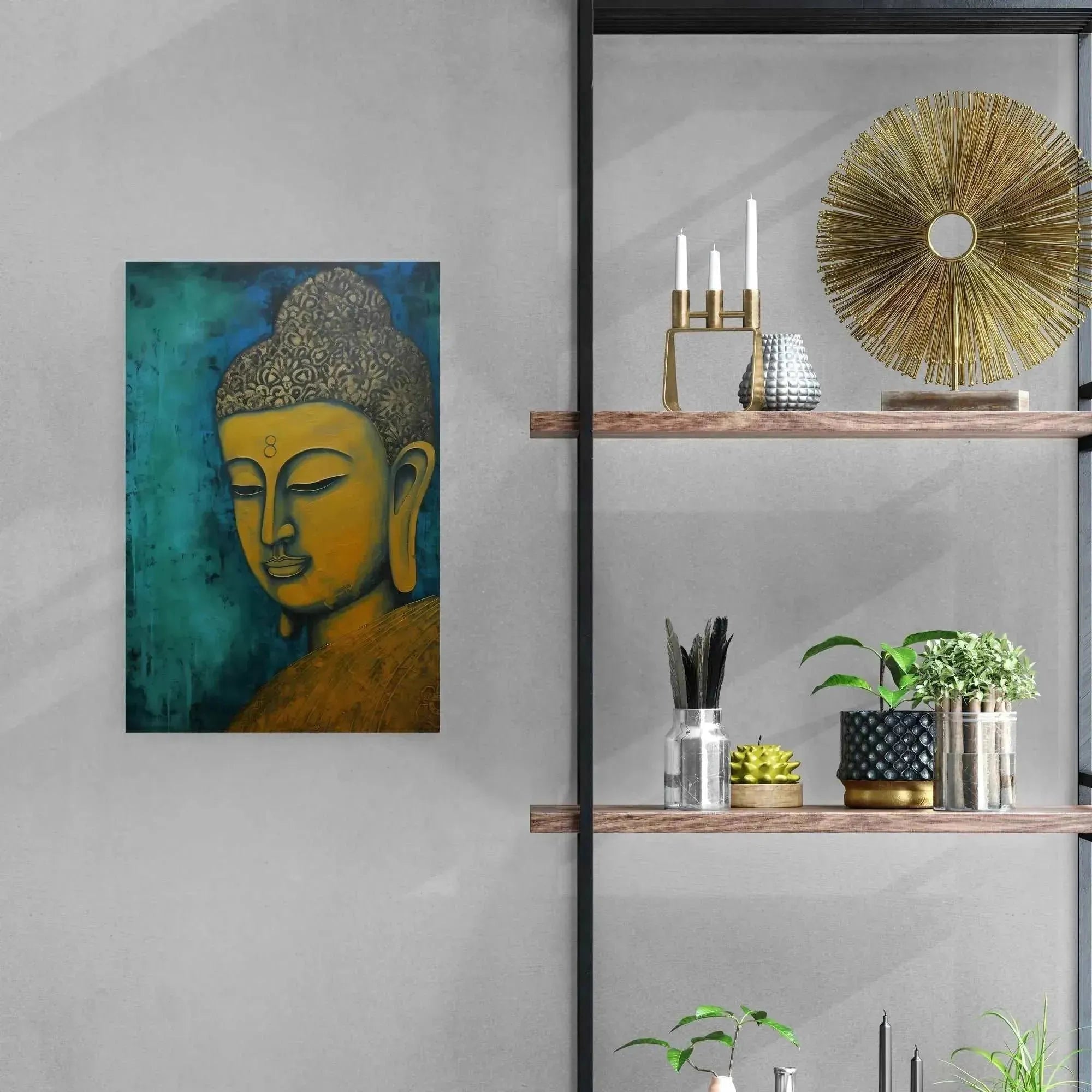 Zen Painting Golden Buddha - Majestic Zen Poster from ZenArtBliss.com ...